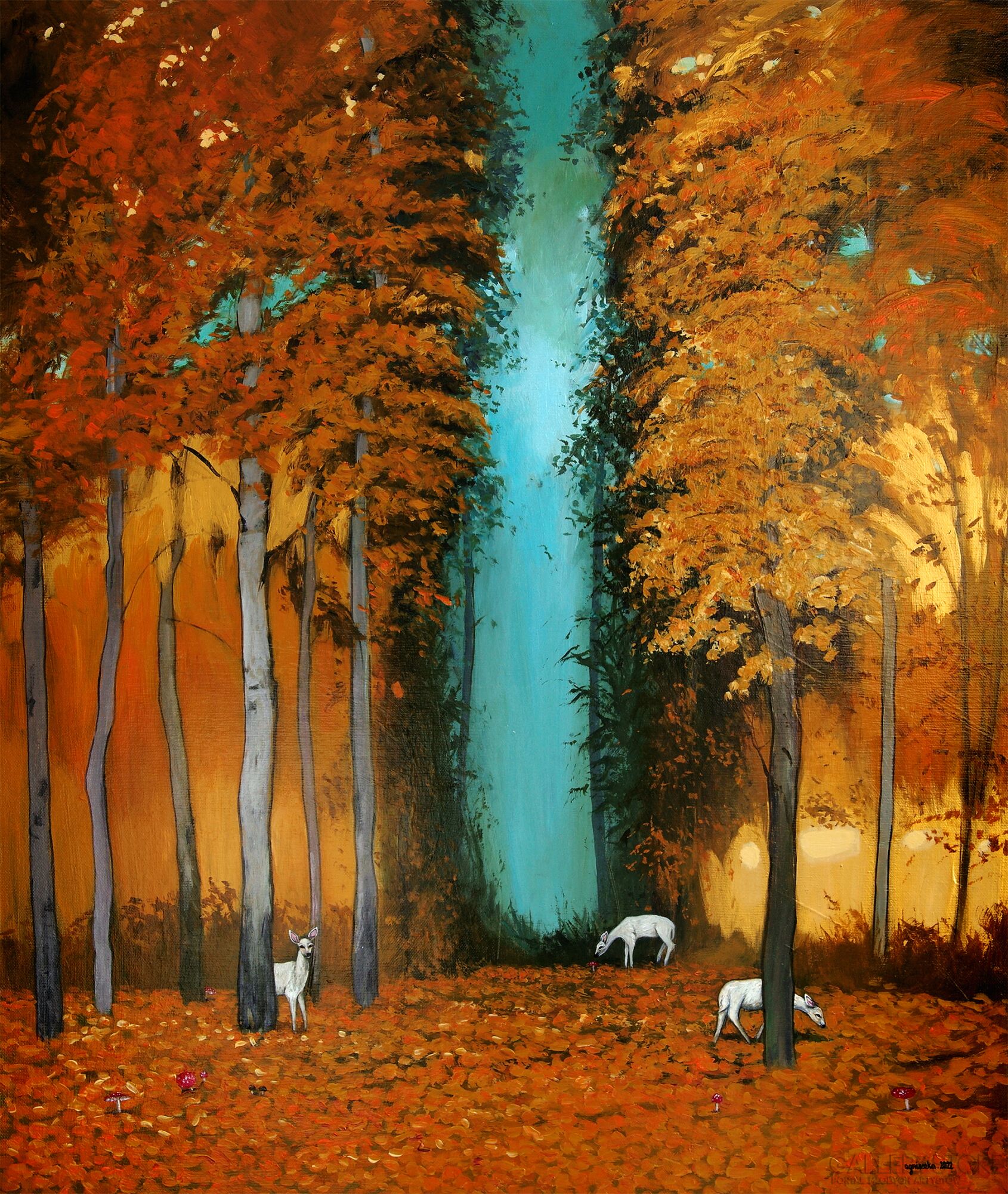 Jesienne humory - Agnieszka Turek - obraz akrylowy na płótnie ...