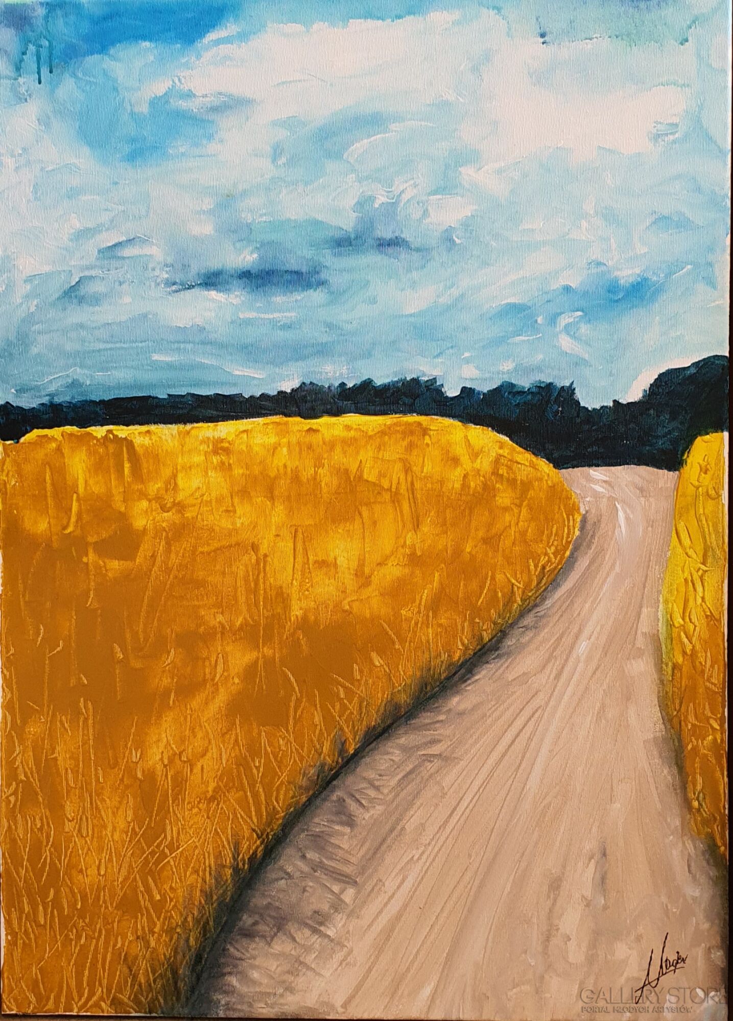 Zboże - Anna Magier - obraz akrylowy na płótnie - Gallerystore.pl