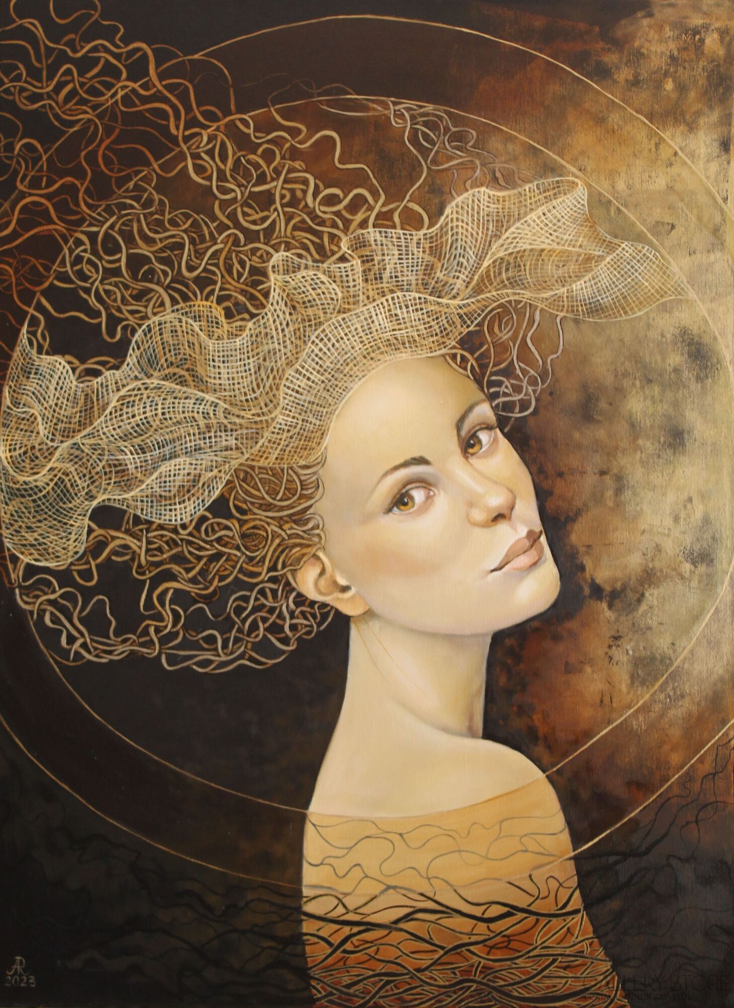 Eurydice - Anna Rączka - obraz olejny na płótnie - Gallerystore.pl