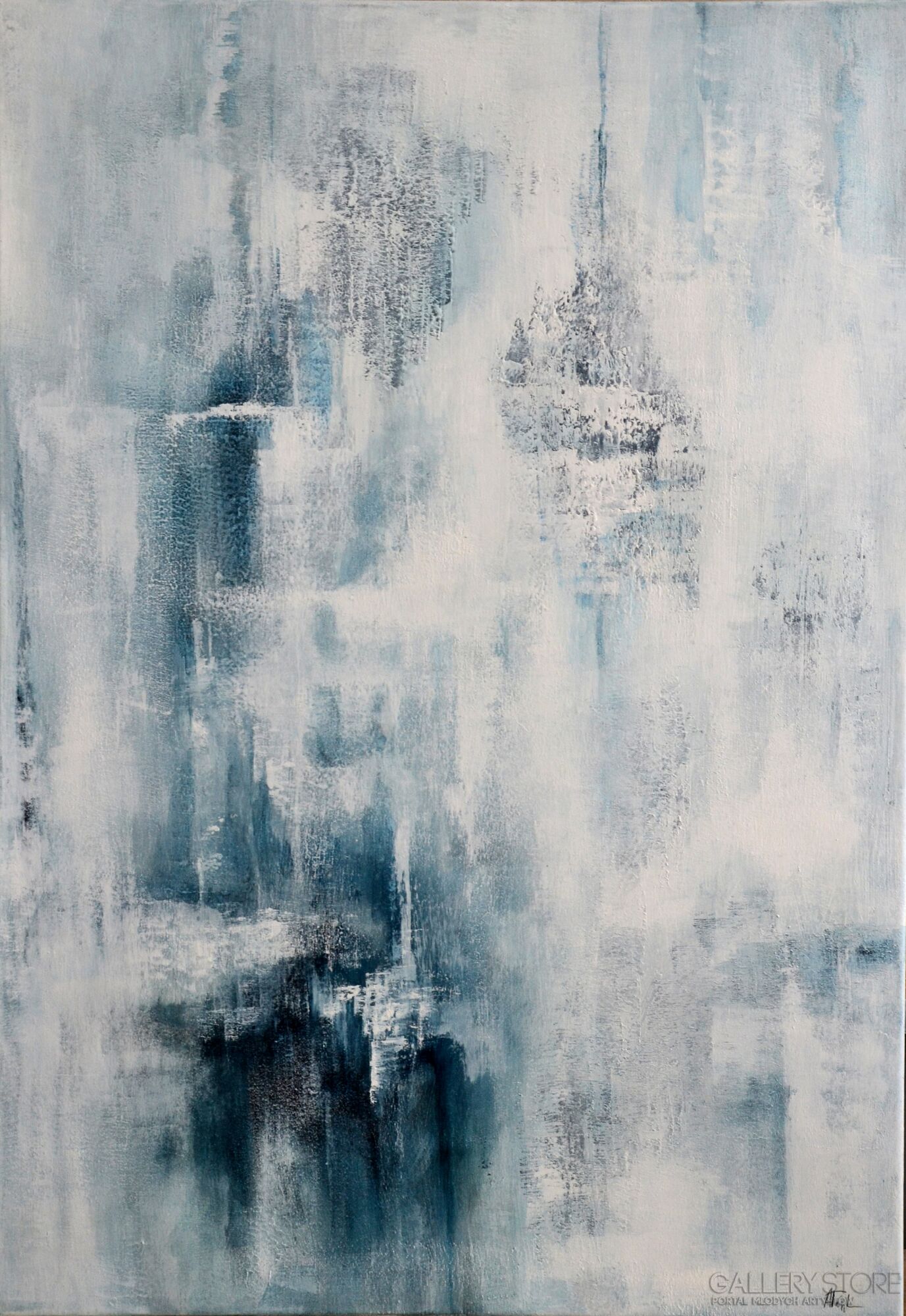 Szron - Anna Trzupek - obraz akrylowy na płótnie - Gallerystore.pl