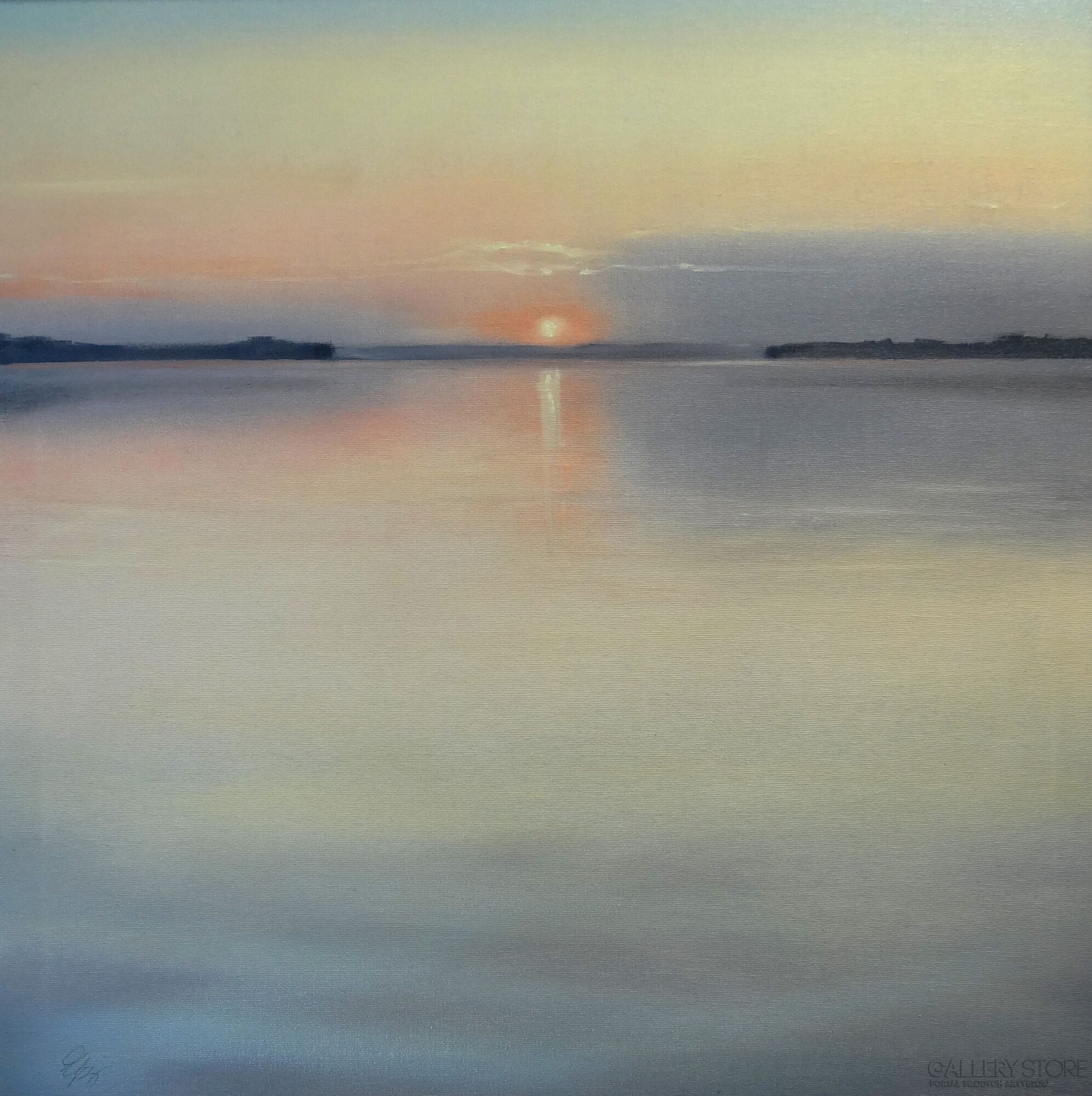 " Zachód na Widłągach " - Edward Baranowski - obraz olejny na płótnie ...