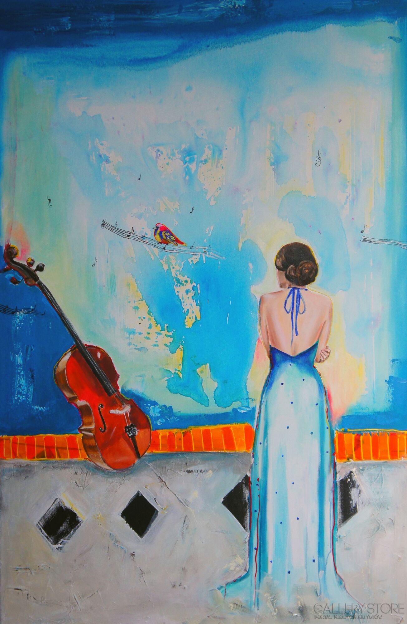 Wiolonczelistka - Eliza Kleczewska - Gallerystore.pl Wiolonczelistka - Eliza Kleczewska - Gallerystore.pl