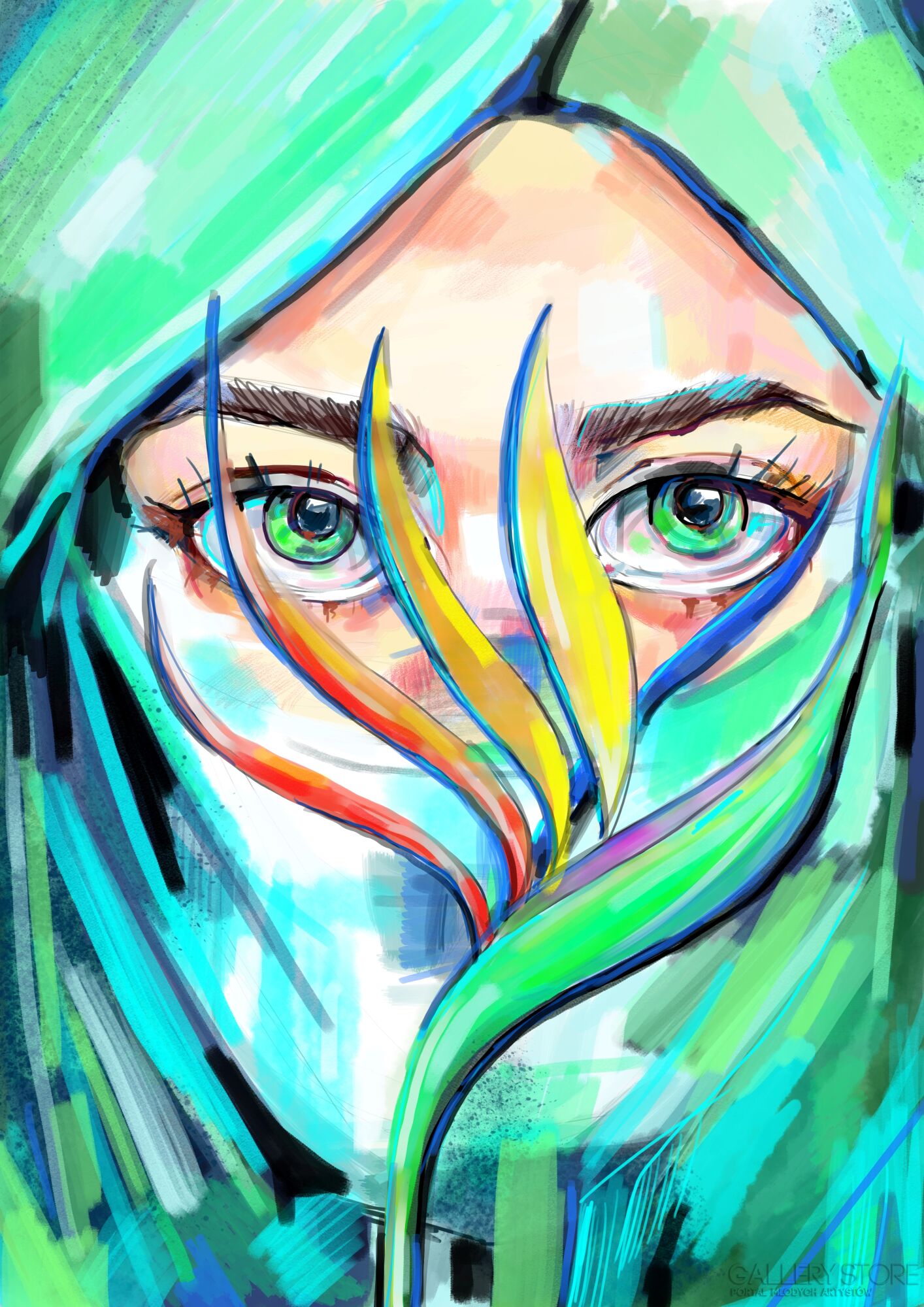 Eyes - Irena Natanek - grafika - Gallerystore.pl