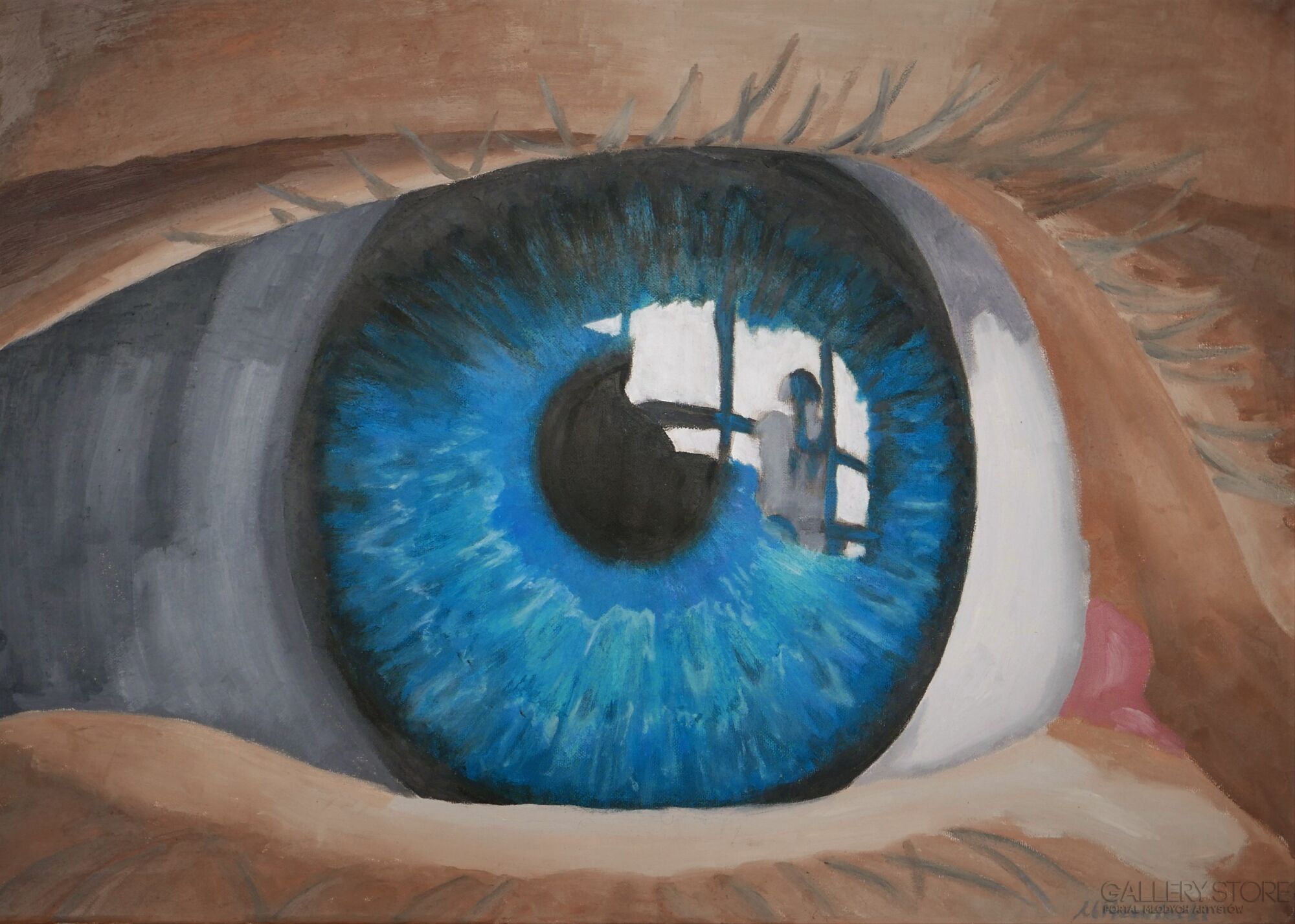 Oko - Michał Przewłocki - obraz olejny na płótnie - Gallerystore.pl