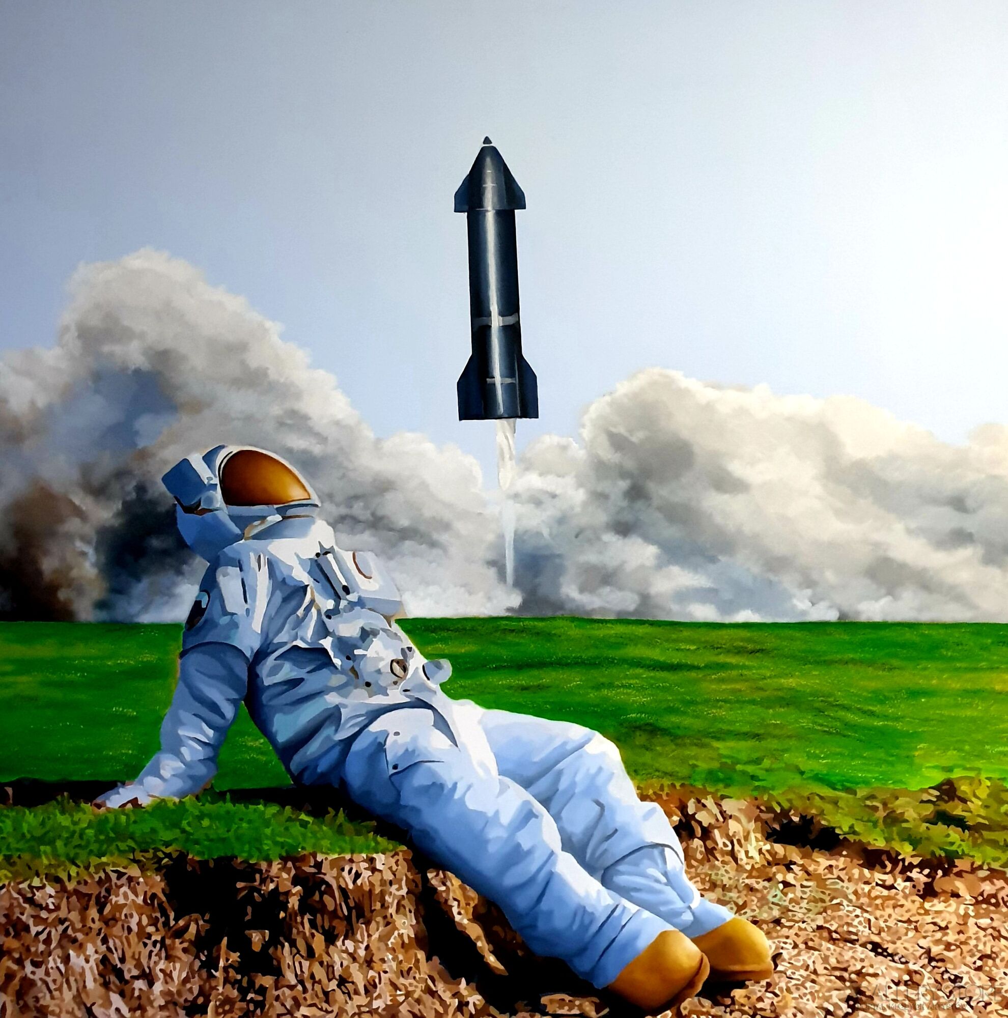 I stay here - Paweł Łękawa - obraz olejny na płótnie - Gallerystore.pl