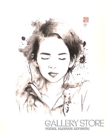 Rysunek - DZIEWCZYNA O DELIKATNYCH RYSACH - Marcin Filip Banasik ...