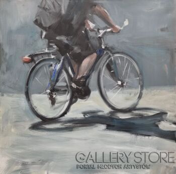 Rowerzysta - Rajmund Gałecki - obraz akrylowy na płótnie - Gallerystore.pl