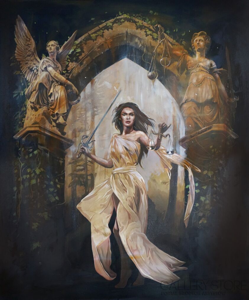 Obraz olejny na płótnie - Temida - Janusz Orzechowski - Gallerystore.pl