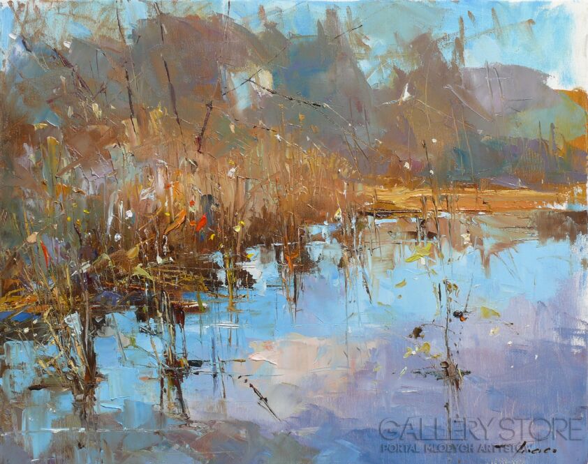 Mokradło - Krzysztof Tracz - obraz olejny na płótnie - Gallerystore.pl Mokradło - Krzysztof Tracz - obraz olejny na płótnie - Gallerystore.pl