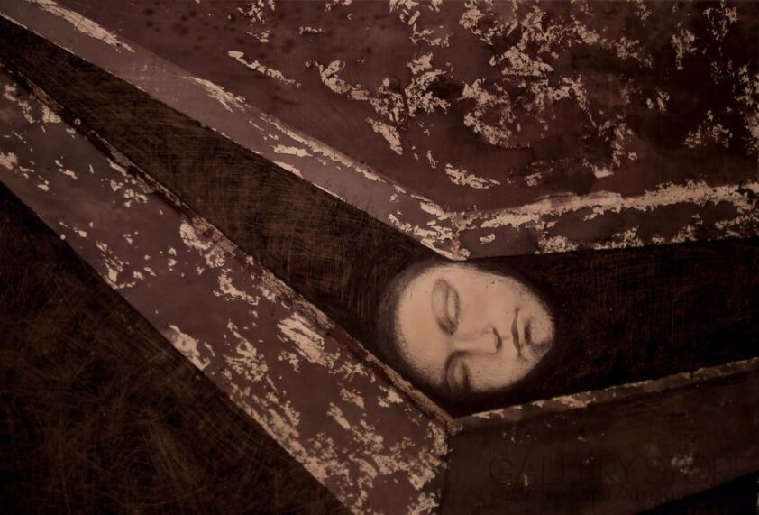 Obraz w technice mieszanej na papierze - Sen pianistki - Natalia ...